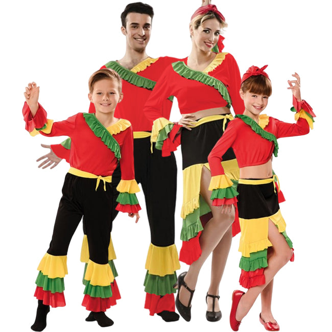 Déguisements Danseurs Rumba Multicolore adultes et enfants