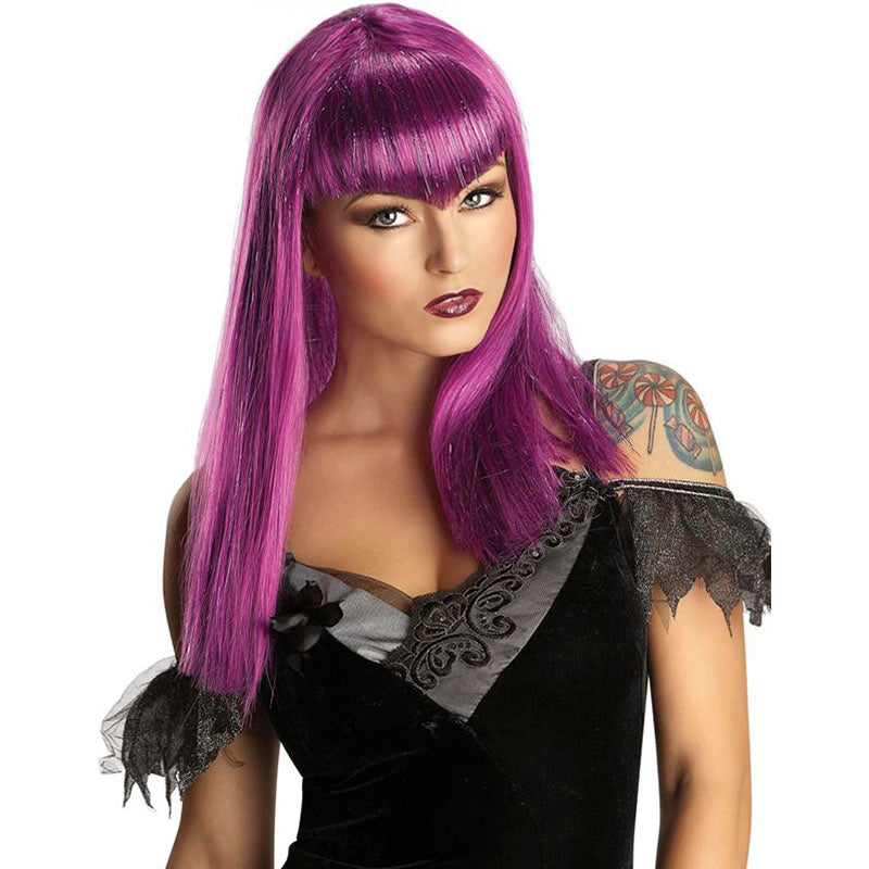 Perruque Vampire violette adulte | Accessoire Halloween