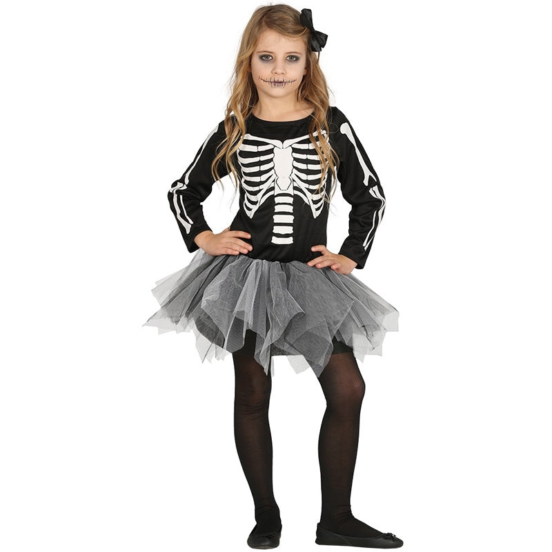 Déguisement Squelette Tutu gris Halloween pour fille en ligne