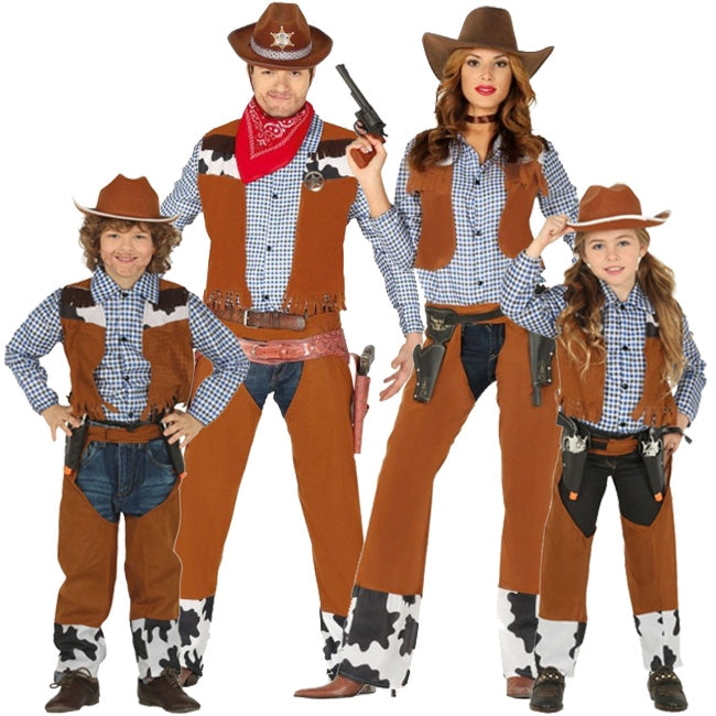 Déguisements Cowboy Western adultes et enfants pour familles