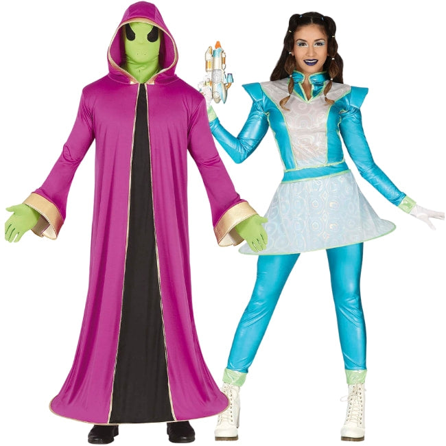 Costumes en couple Alien et astronaute pour adulte